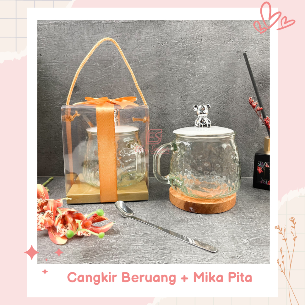 Jual Souvenir Gelas Mug Beruang 250ml Kemas Mika Pita / Box Polos ...