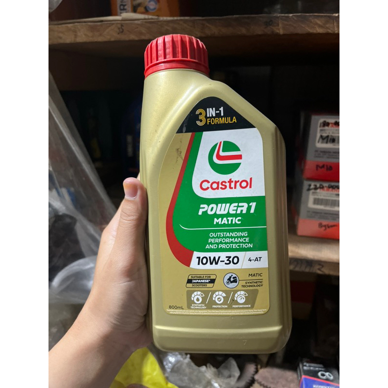 Jual OLI CASTROL MATIC POWER 1 4-AT 10W-30 (800ML/0.8L)OLI MOTOR MATIC ...