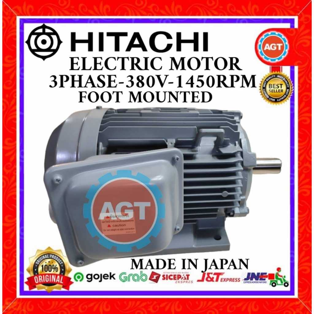 Jual HITACHI TFO-KK 30KW 40HP 3PHASE B3 1500RPM/4POLE 3000RPM/2POLE (PILIHAN VARIASI) ELECTRIC ...