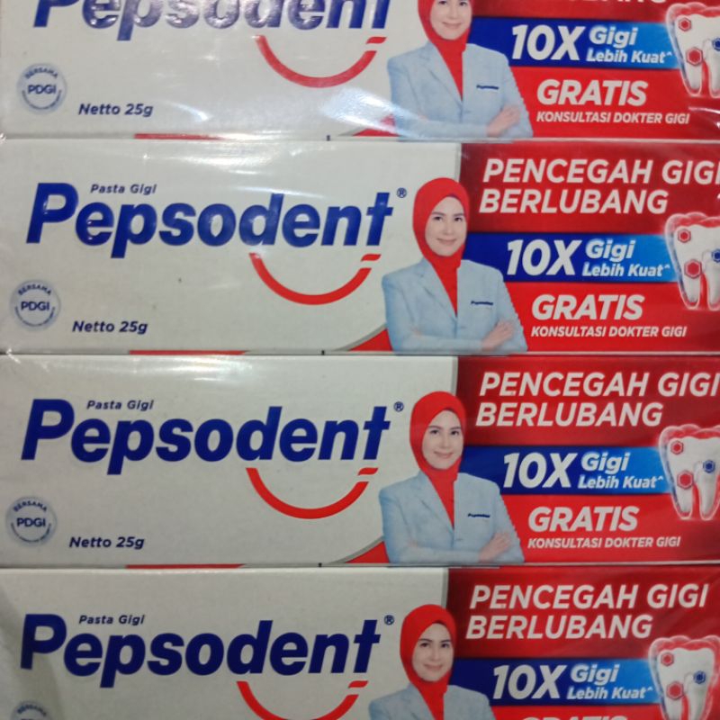 Jual [ecer 25 gram] Pepsodent Pencegah Gigi Berlubang 25 Gram Merah ...