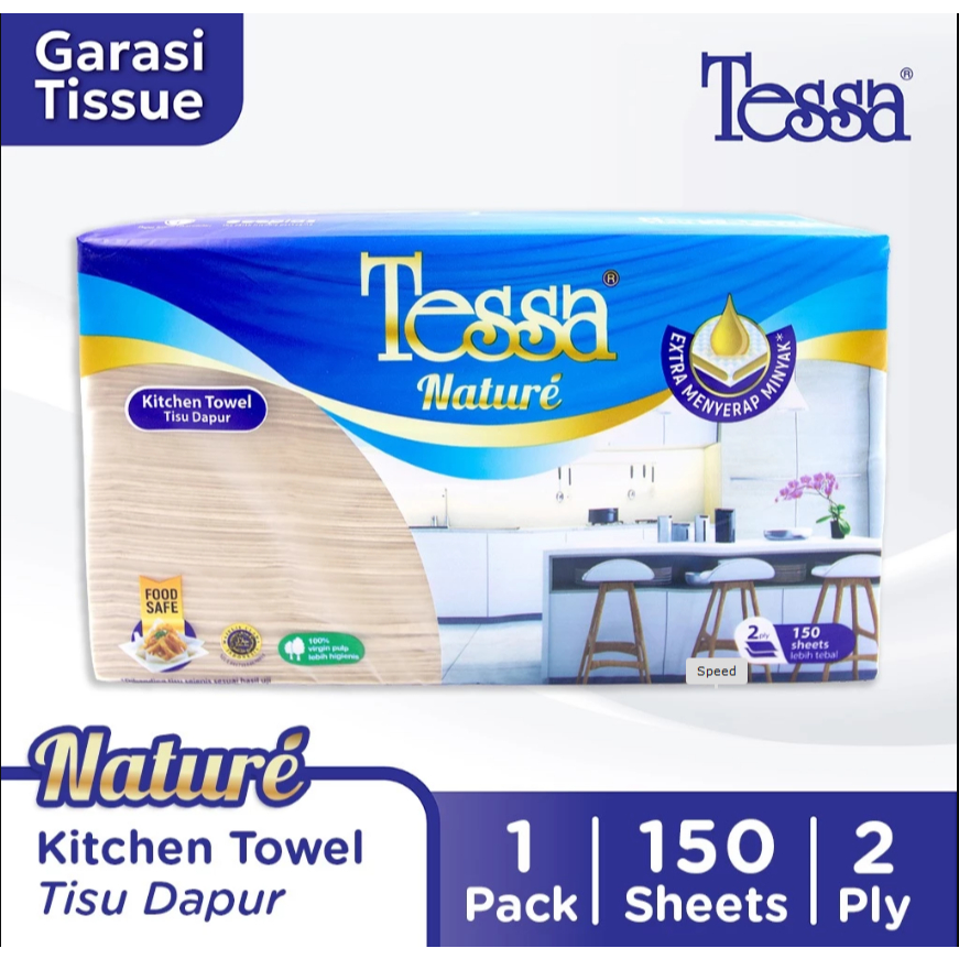 Jual Tissue Dapur Tessa Nature 150 Sheets x 2 Ply THSN-002 ( Warna ...