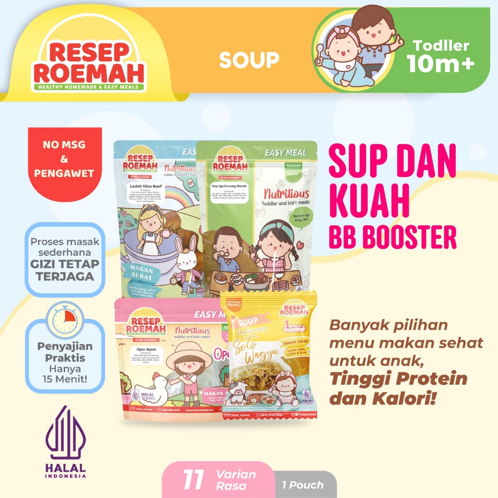 Jual Resep Roemah Menu Sup dan Kuah BB Booster Tinggi Protein untuk Anak / Ready To Heat Soup ...