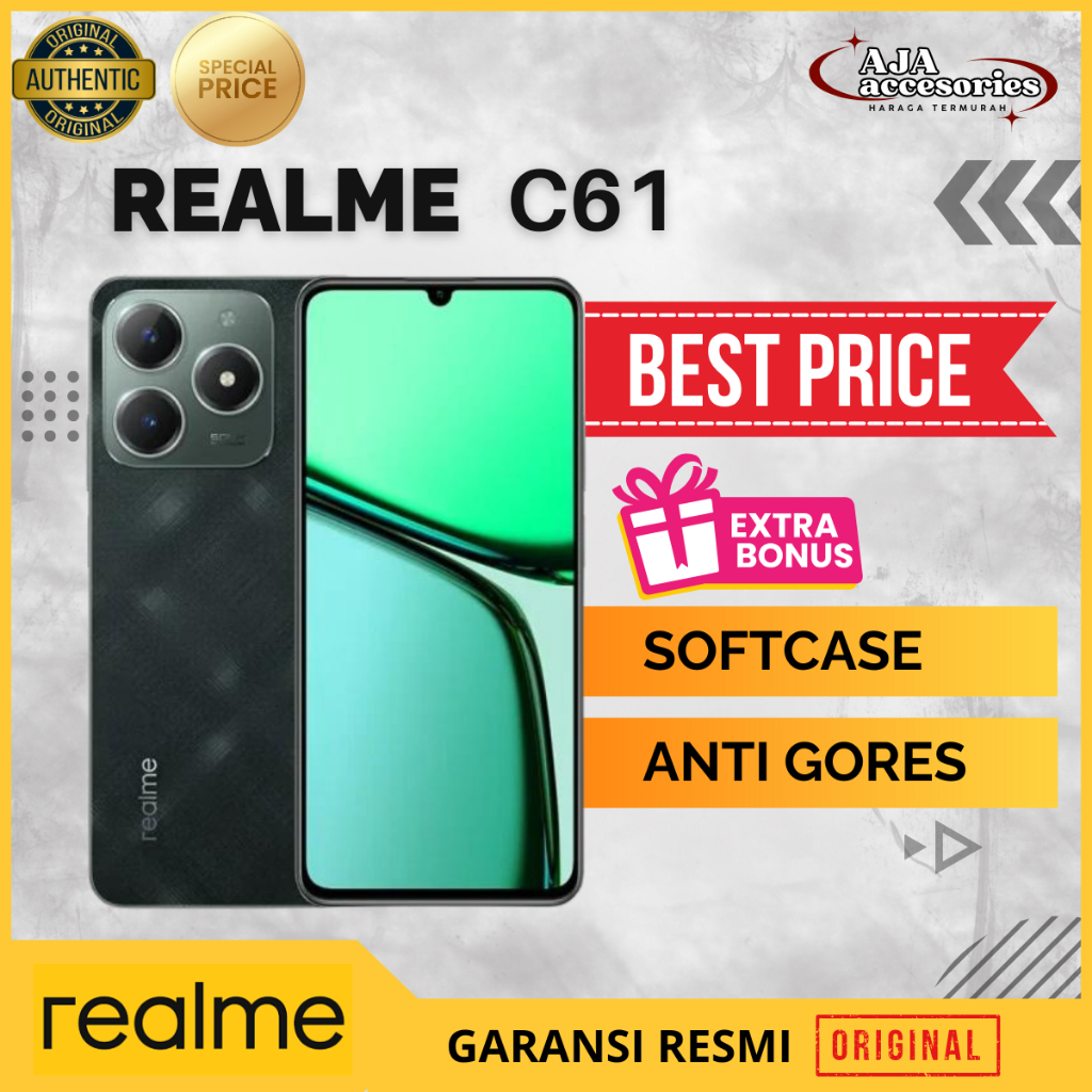 Jual Realme C61 8/128GB Original Garansi Resmi Realme Indonesia | Shopee Indonesia
