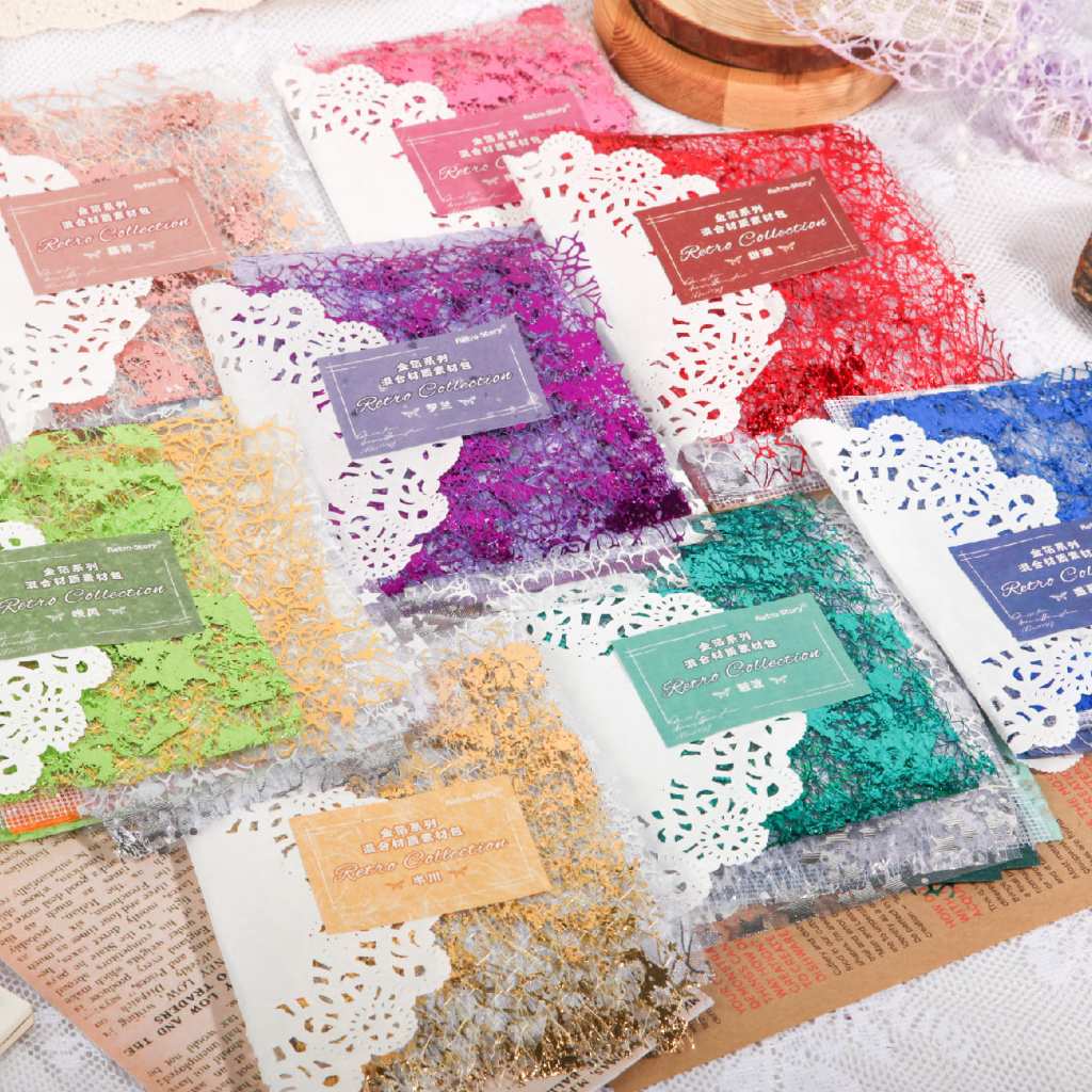 Jual 16 Lembar Kertas Hias Seri Foil Emas 10x14cm Untuk Dekorasi ...