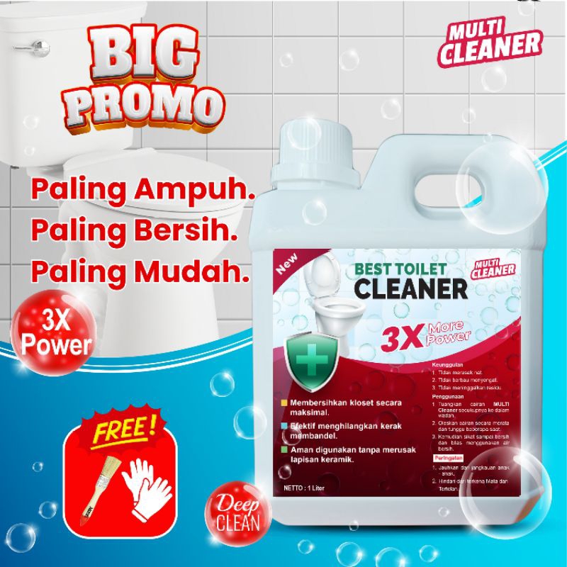 Jual MULTI CLEANER TOILET CLEANER 1 LITER PEMBERSIH KERAK PADA KERAMIK ...