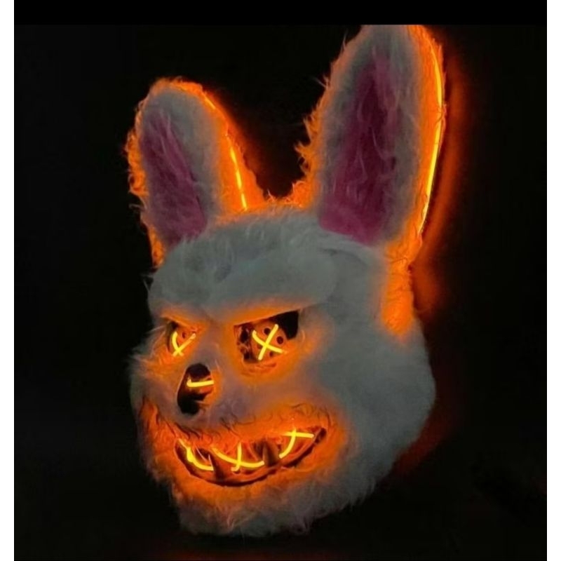 Jual topeng labubu led topeng rabbit ada lampu nya topeng kelinci ...