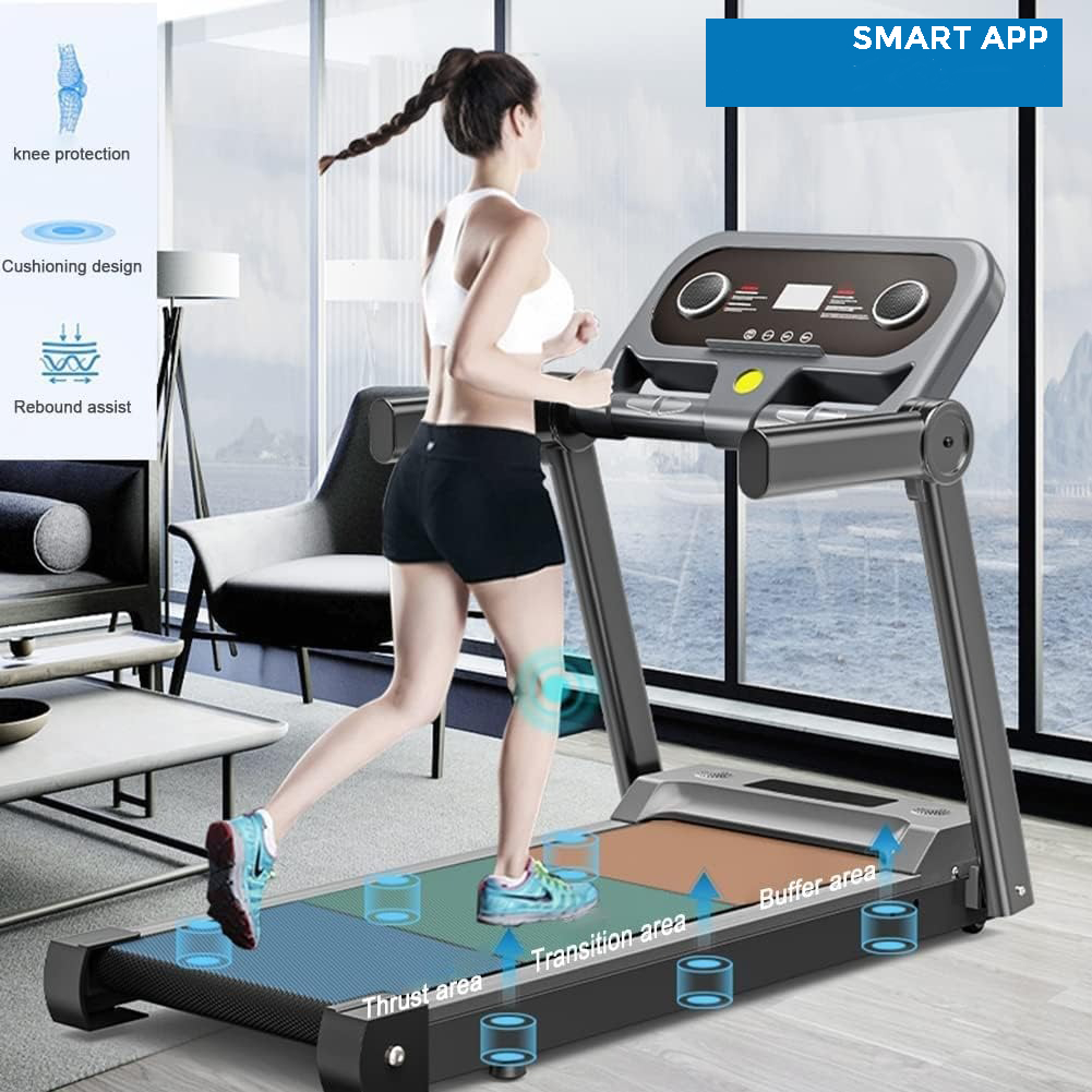Jual Treadmill Elektrik Lipat 10 Speed Heart Rate Smart App | Treadmill ...