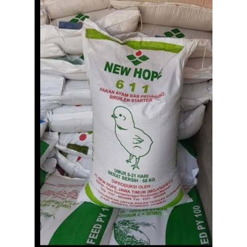 Jual Pur Ayam New Hope 611 Broiler starter pakan ternak unggas 1kg ...