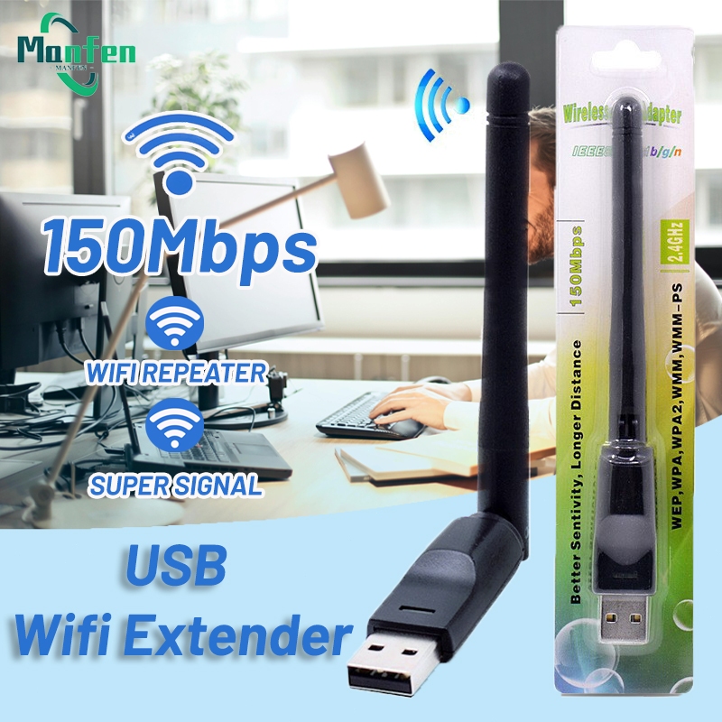 Jual USB Wifi Dongle WiFi Wireless Adapter Receiver Antena 150 Mbps Dengan Penangkap Sinyal ...