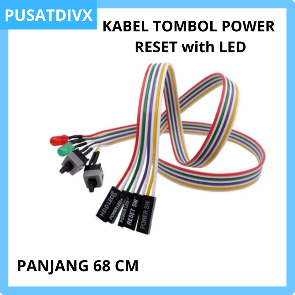 Jual SANJI KABEL TOMBOL POWER RESET SWITCH FRONT PANEL LED BTC MINING ...
