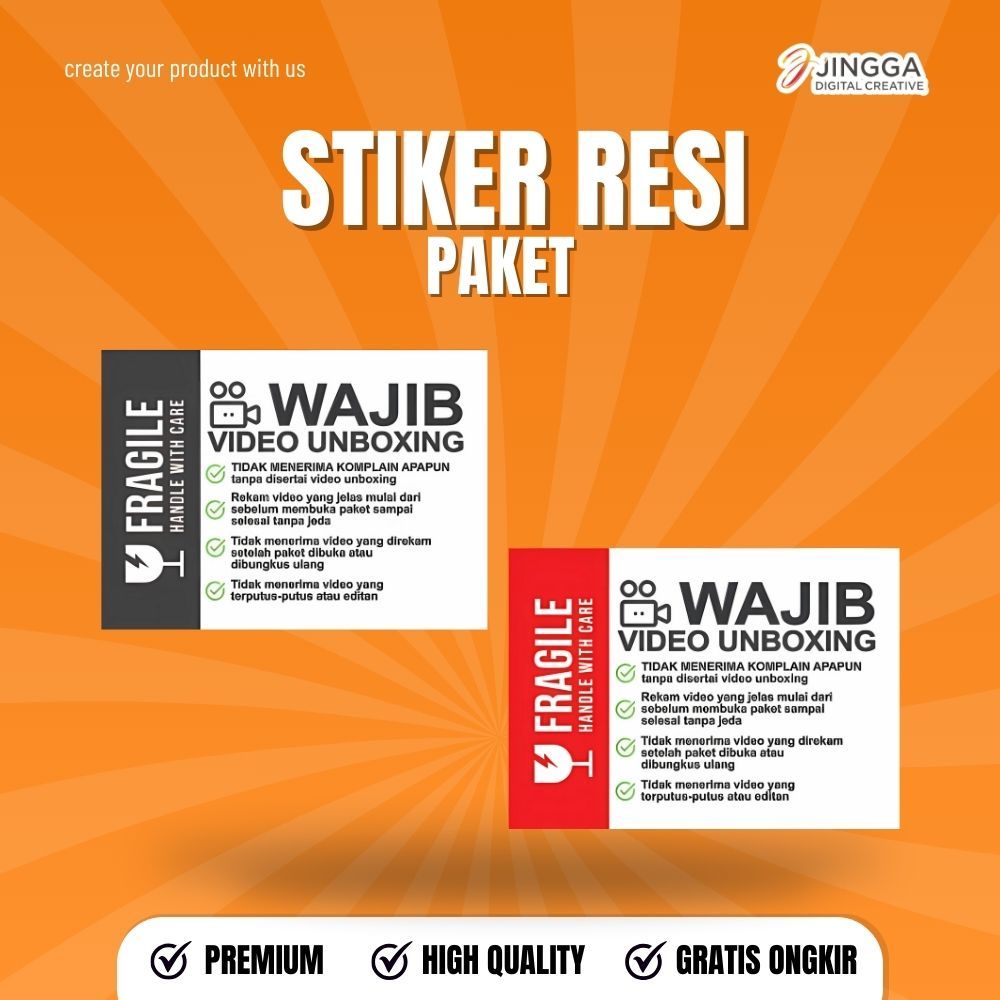 Jual [1 PACK ISI 25 PCS] Stiker Unboxing Paket | Stiker Paket Unboxing ...
