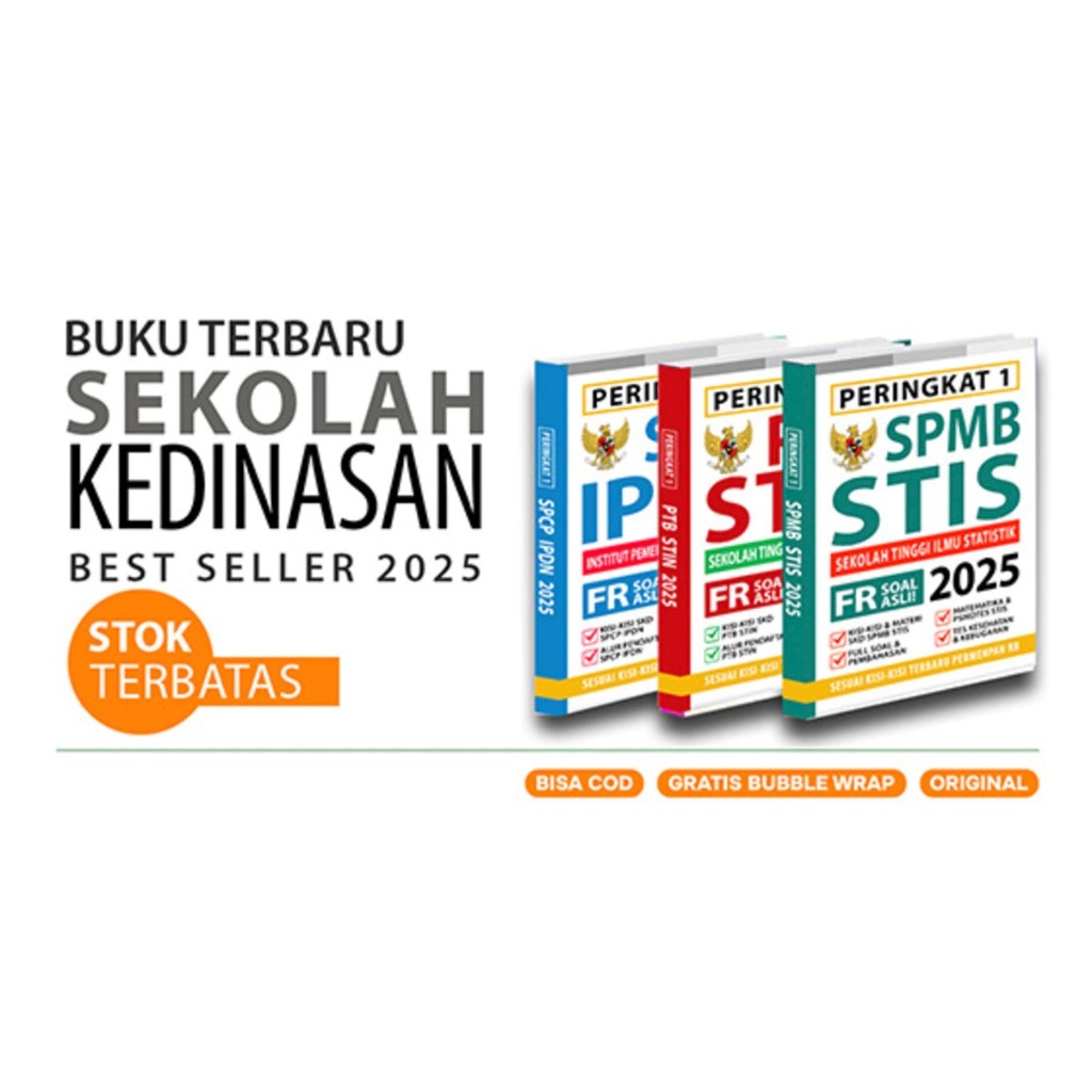Jual BUKU PERINGKAT 1 TES KEDINASAN 2025 - TEMBUS SKD SEKOLAH KEDINASAN ...