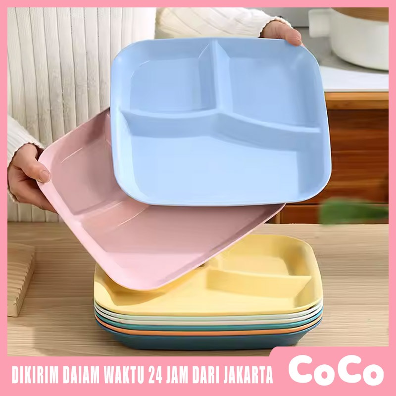 Jual Piring Sarapan / Piring Sekat / Tiga Piring Bundar / Piring ...