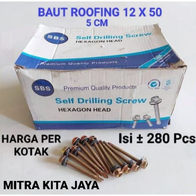 Jual BAUT BAJA RINGAN 12x50 / BAUT ROOFING 12 x 50 (5cm) / ROOFING 5 CM ...