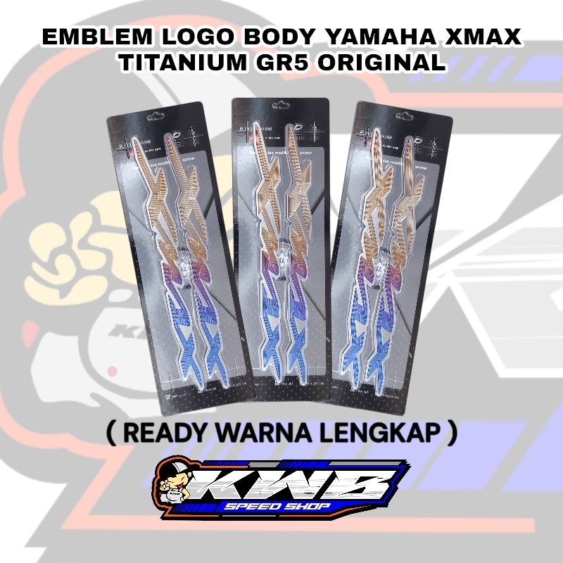 Jual Emblem logo body yamaha xmax titanium gr5 original warna lengkap ...