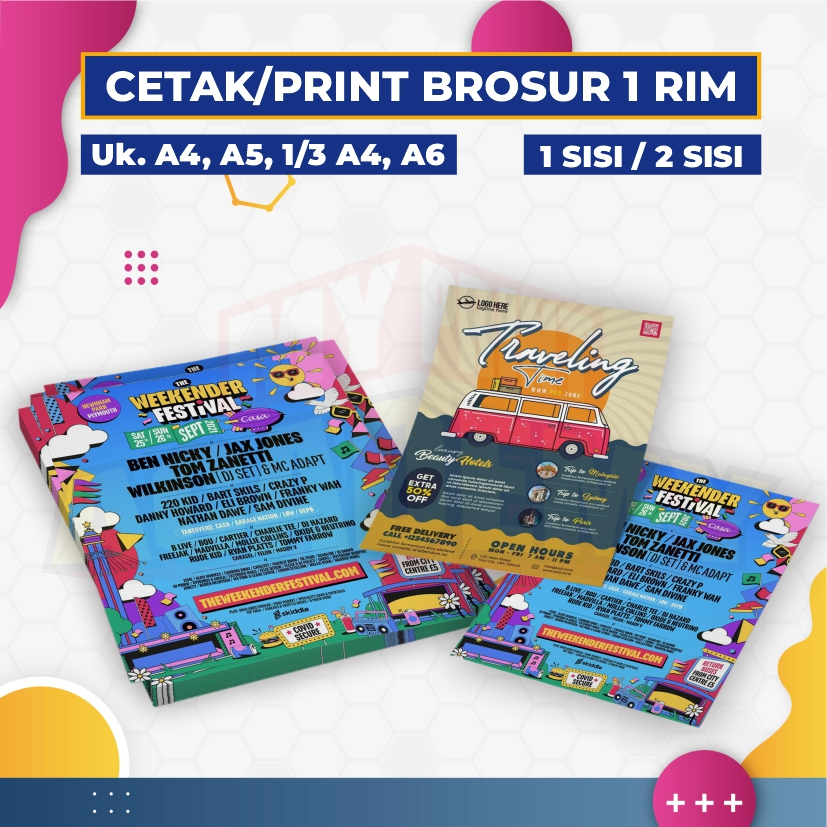 Jual JASA CETAK FLYER / BROSUR UKURAN A4, 1/3 A4, A5, A6 - 1 RIM ...