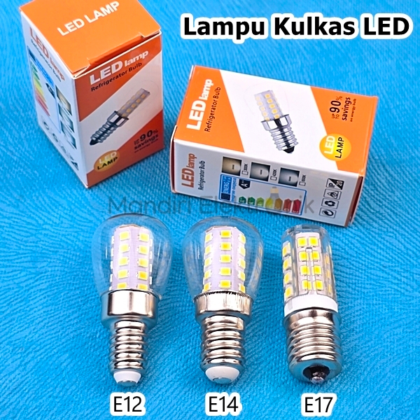Jual Lampu Kulkas LED 5 Watt E12 E14 E17 warna Putih Kuning Netral Clear Cover Lampu Hias 3000k ...