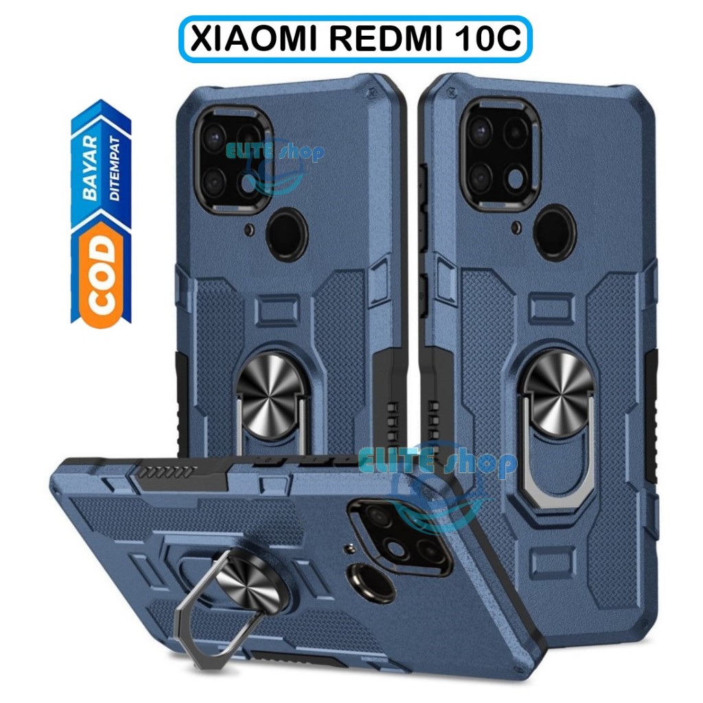 Jual Case Untuk XIAOMI REDMI 10C Casing Hard Case Ring Armor Robot Case ...