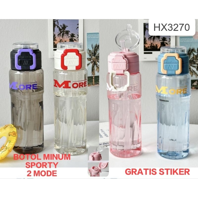 Jual Botol Minum Sport 850ML Model Terbaru Bpa Free ada Sedotan Botol Air Minum Olahraga Sporty ...