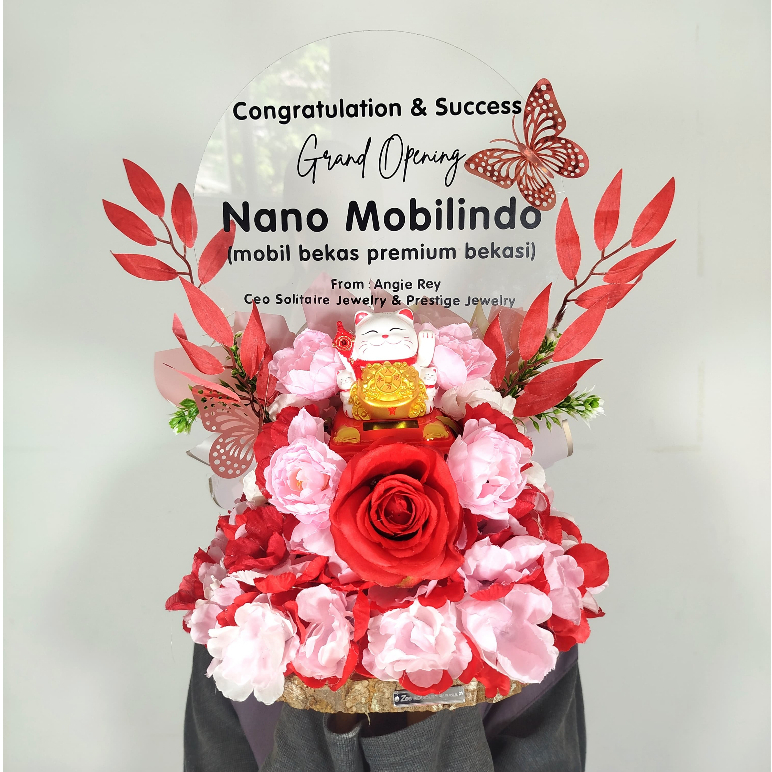 Jual Papan Bunga Akrilik | Bloombox akrilik Flower | Papan bunga grand ...