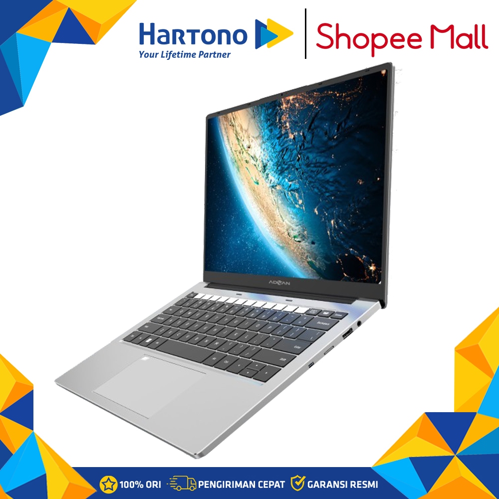 Jual Advan Laptop Workplus Ryzen 5-6600H 14'' FHD IPS 16GB 512GB Win 11 ...