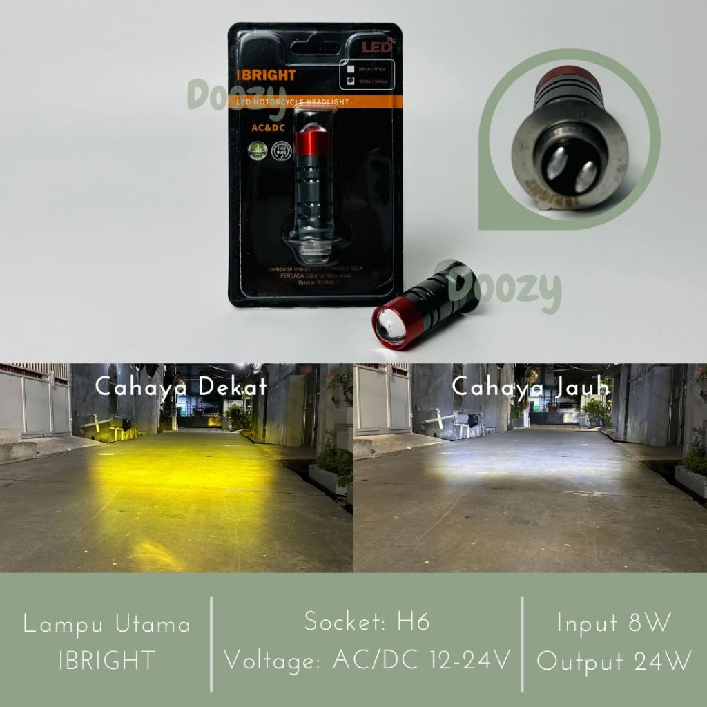 Jual IBRIGHT Lampu Utama H6 IT Laser AC DC LED | Shopee Indonesia