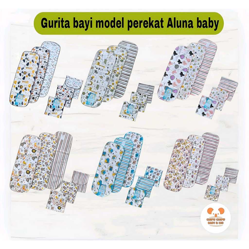 Jual Aluna Gurita Bayi Model Perekat Isi 6 Pcs Penyangga Perut Baby ...