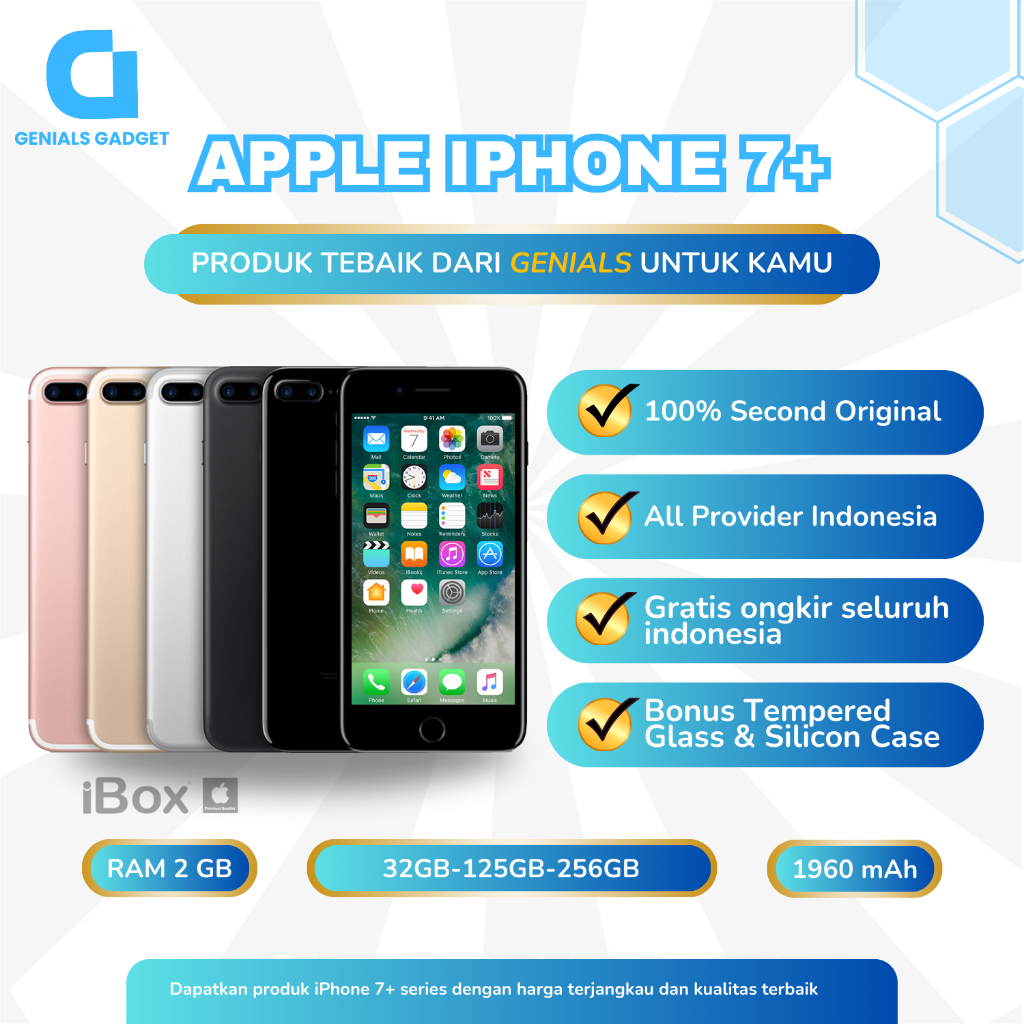 Jual IBOX | Apple iPhone 7 | 7 PLUS 32GB 128GB 256GB Second Original Fullset Resmi | Shopee ...