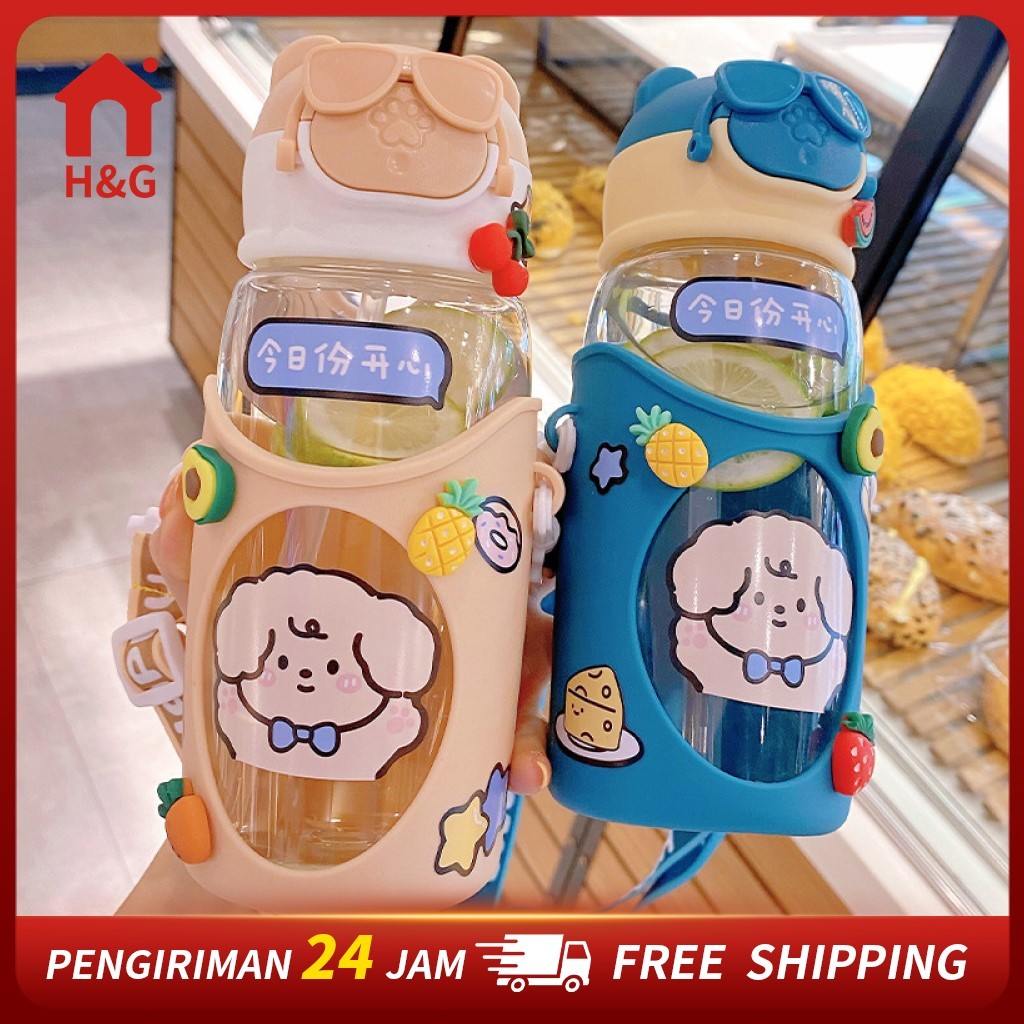 Jual Botol Minum Tumbler Anak BPA FREE Dengan Sedotan 600ml Lucu Cawan Air Botol Minum Food ...