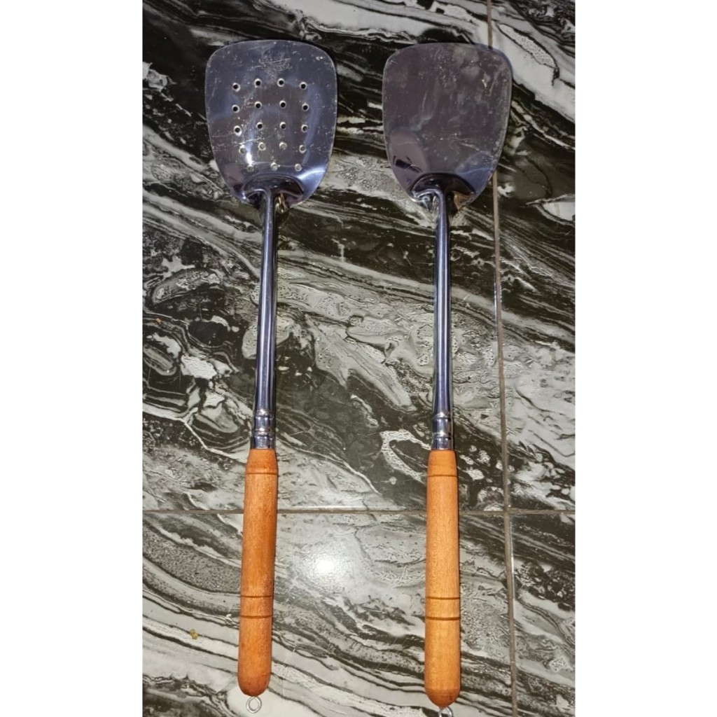 Jual SPATULA BESAR GAGANG KAYU / SUTIL BESAR GAGANG KAYU / SUTIL BESAR ...