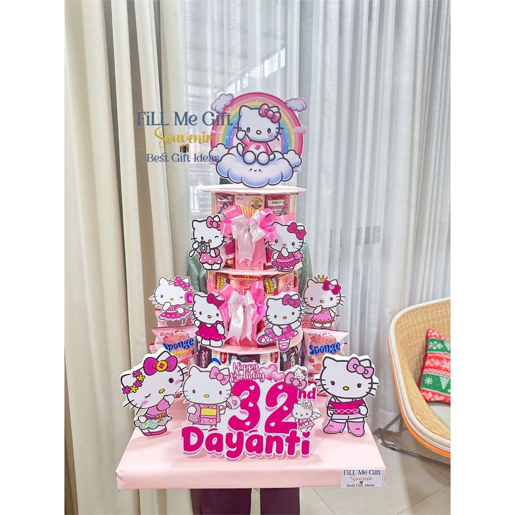 Jual JT - Hello Kitty - Snack Tart Tower Cake Birthday / Kue Cemilan ...