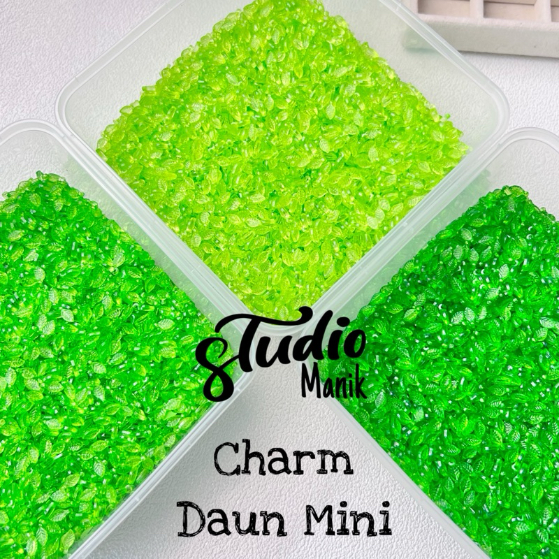 Jual Manik Manik Charm Daun Mini Akrilik (15 gram) | Shopee Indonesia