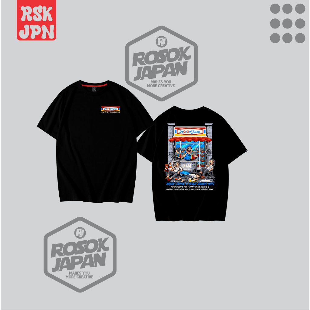 Jual Baju Kaos ROSOK Japan RSK JPN 073 Lengan Pendek Motif Rosok Japan hama harga mati untuk ...
