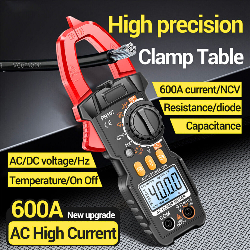 Jual PUSAT ANENG PN107 Multimeter Clamp Meter digital tang ampere ac dc ...