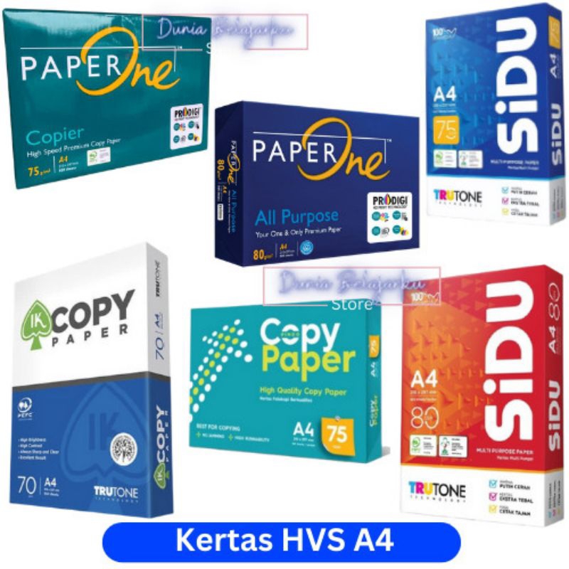 Jual Kertas HVS A4 75grm Copier 1 Rim (500 Lembar) | Shopee Indonesia