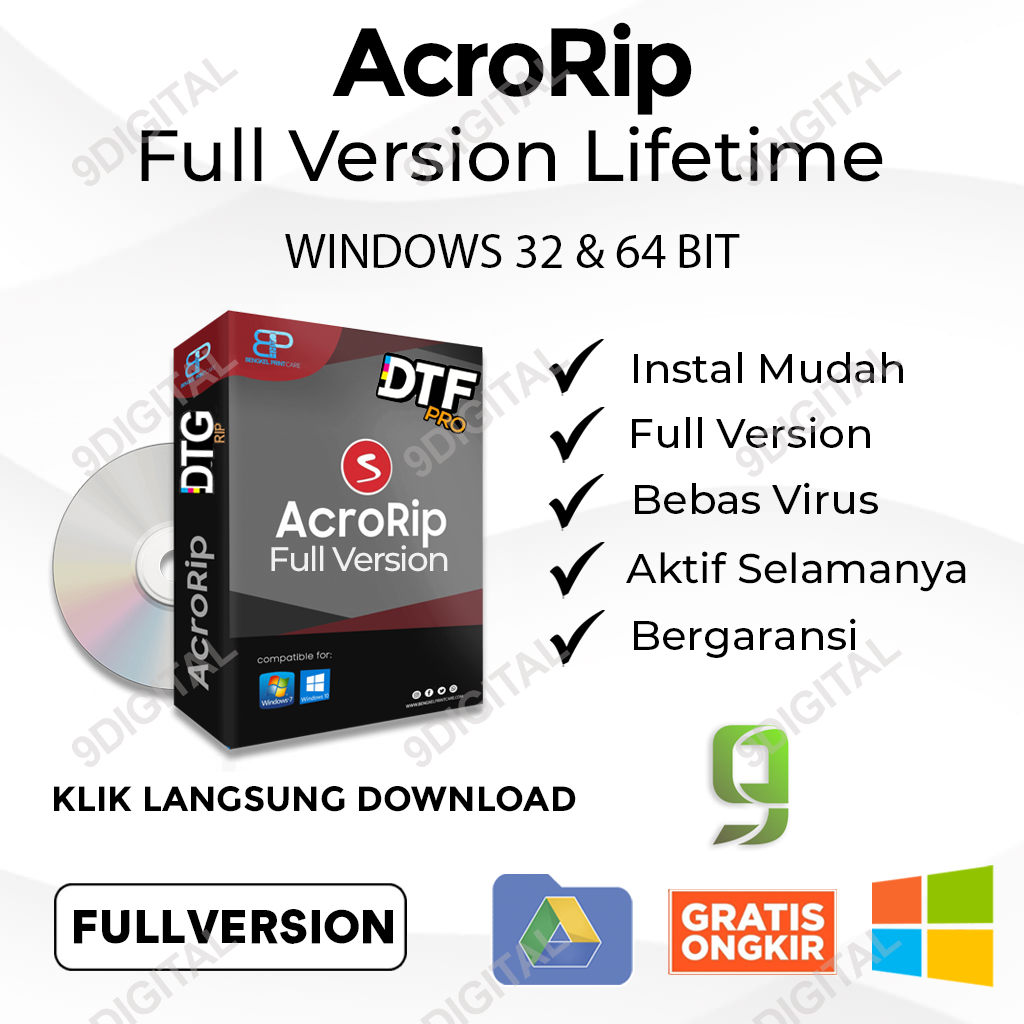 Jual AcroRip Print DTG/DTF Digital Sablon | v.10.5 | v.10.3 | v.9.0.3 ...