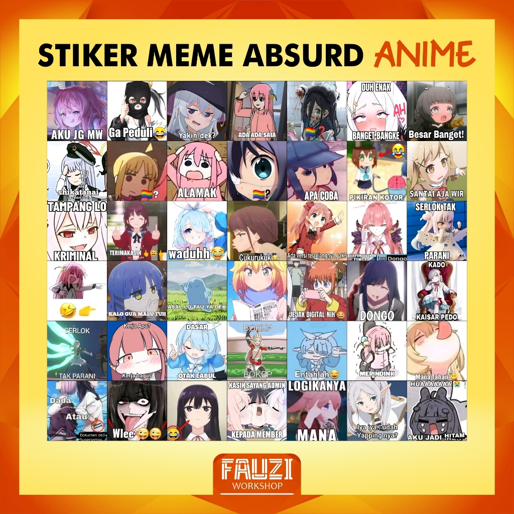 Jual STIKER MEME ABSURD ANIME | STIKER MEME ANIME | STIKER MEME ABSURD ...