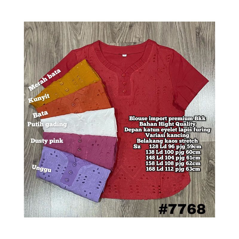 Jual Blouse import premium Bkk#7768 | Shopee Indonesia