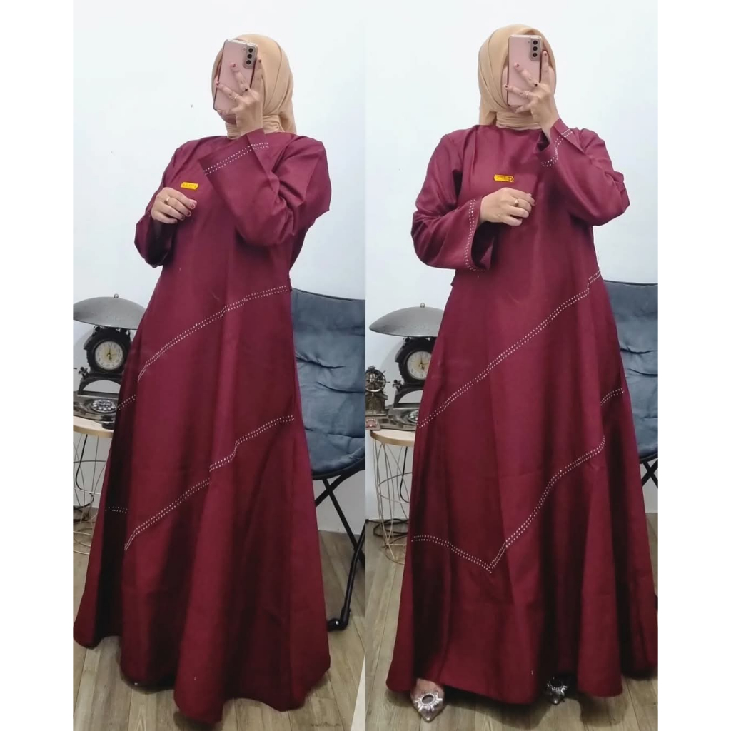 Jual Gamis Dewasa Model Mayung Polosan Kombi Payet LD 110cm | Shopee ...