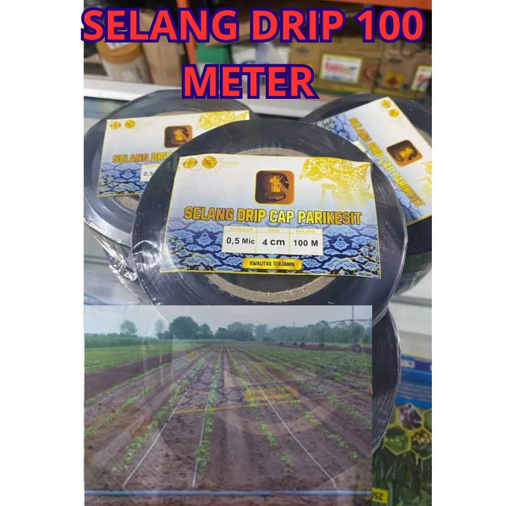 Jual Selang Drip Irigasi Tetes Pertanian 10 Micron 4 cm 100 Meter ...