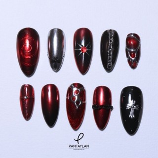 Jual SYLUS INSPIRED Y2K GOTH CROSS - Handmade Press On Nail Art | Kuku ...