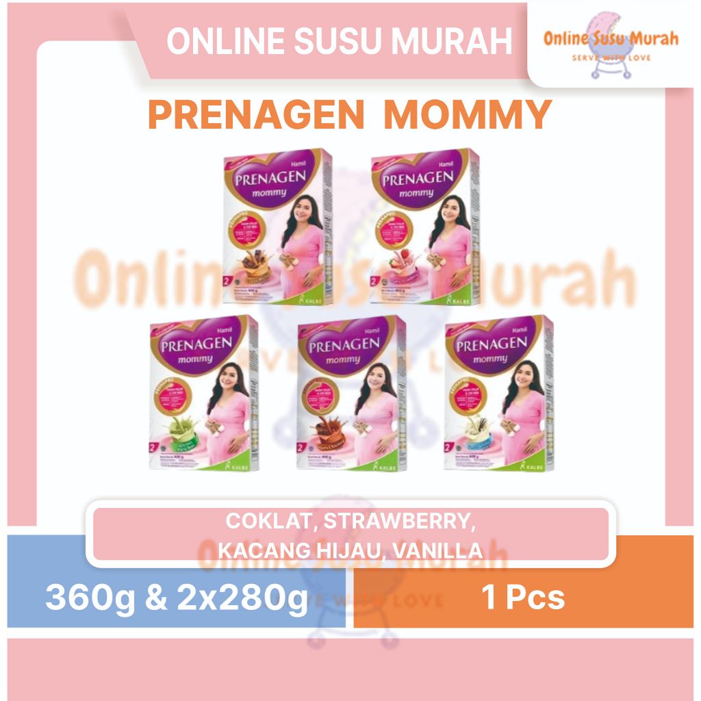 Jual PRENAGEN MOMMY SUSU IBU HAMIL VANILA COKLAT STRAWBERRY KACANG HIJAU 360GR SSKD | Shopee ...