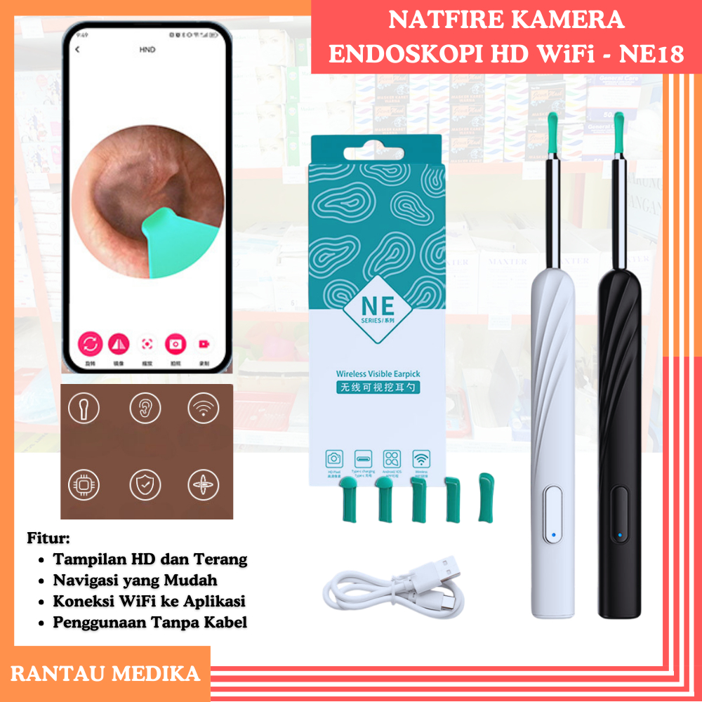 Jual Natfire Kamera Endoskopi HD WiFi - NE18 | Shopee Indonesia
