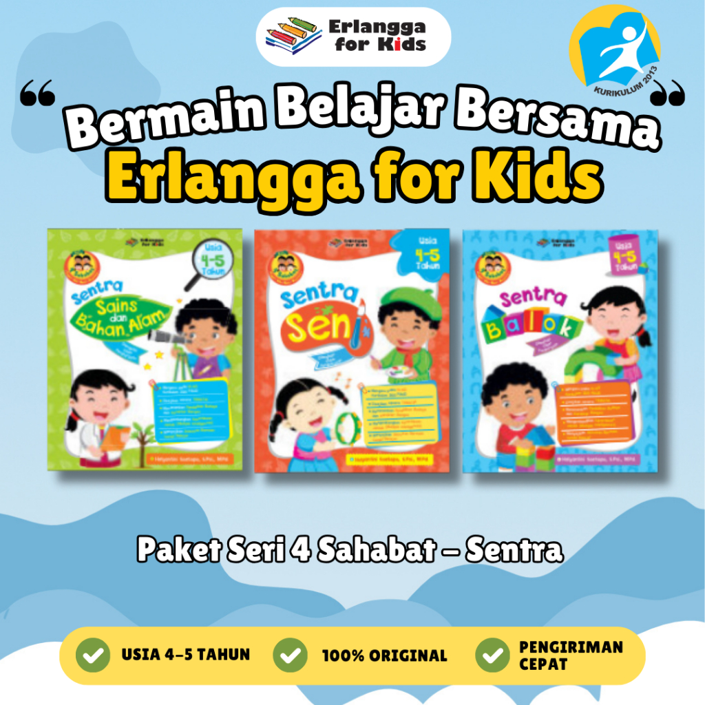 Jual [Erlangga] Buku Paket Paud: Seri 4 Sahabat Sentra 4-5 Tahun ...