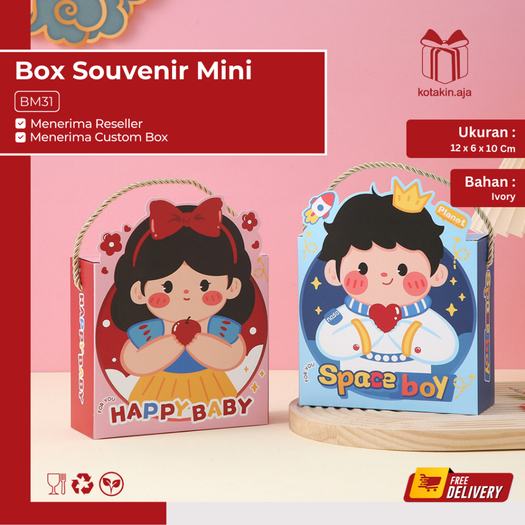 Jual Box Ultah Anak / Box Souvenir Ultah Anak / Kotak Souvenir Ultah ...