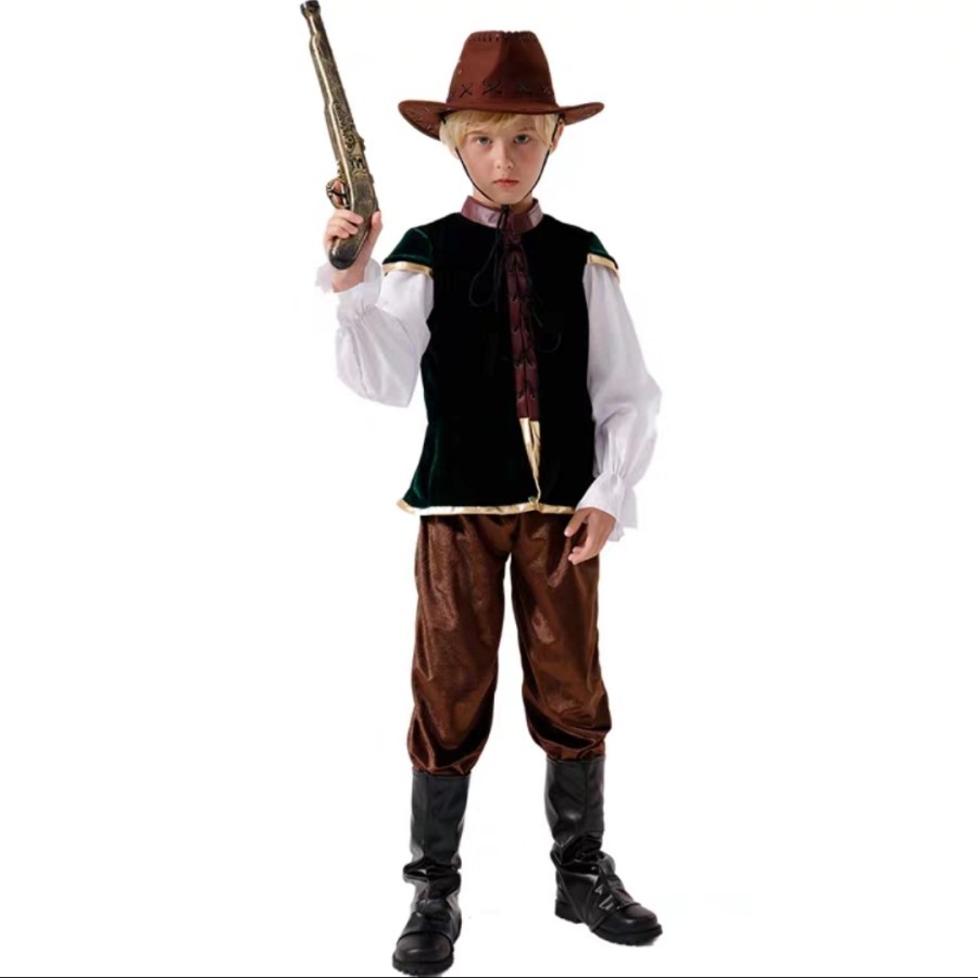 Jual European England Great Britain Duke Noble Man Hunter Kids Costume ...