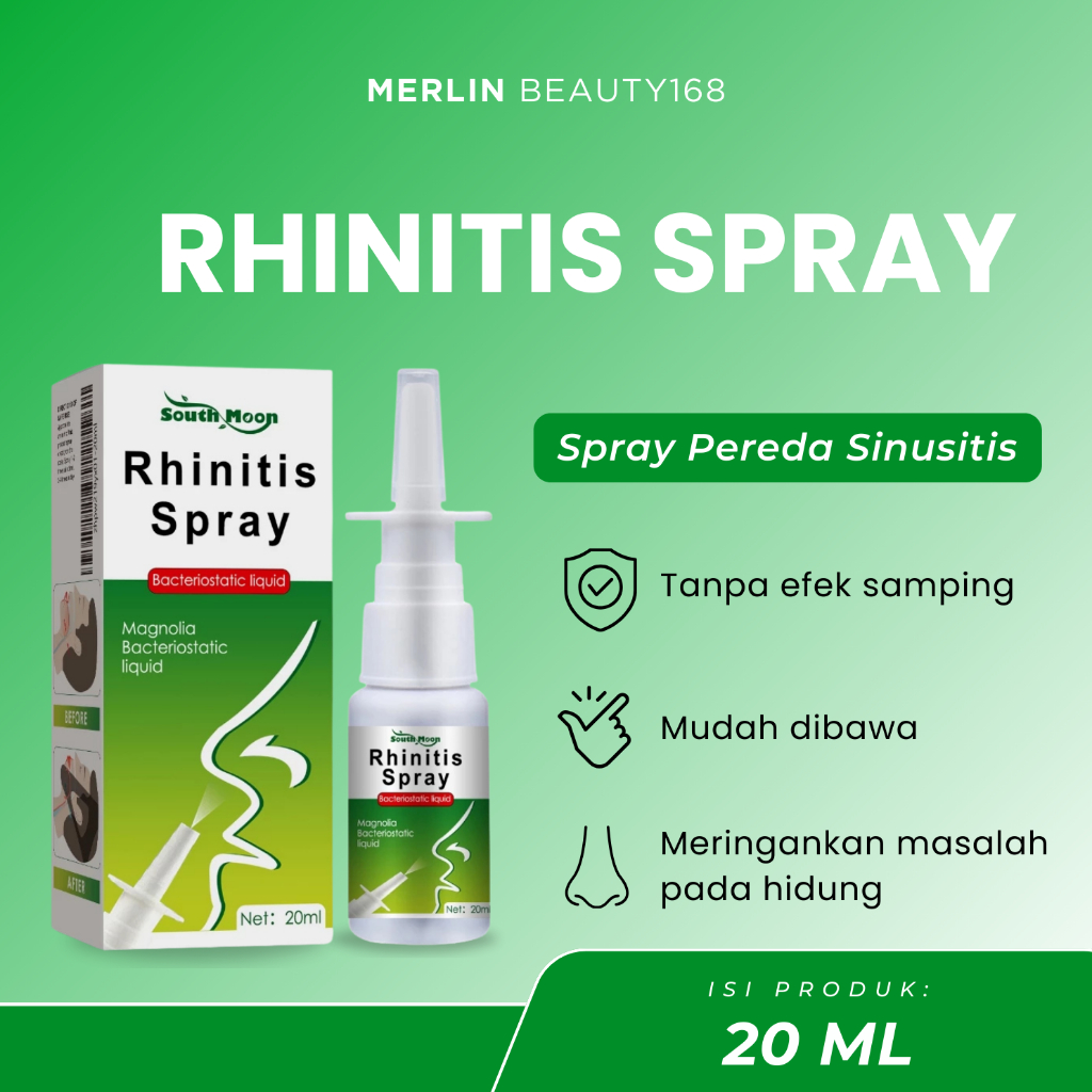Jual South Moon Rhinitis Spray 20ml Sinutis Nasal Sprays Anti Snoring ...