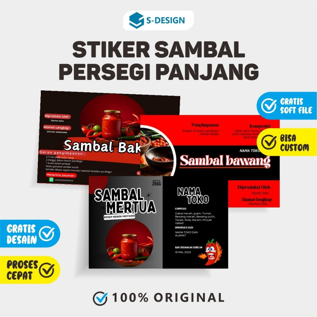 Jual STIKER / LABEL / SAMBAL / SAMBEL / STIKER SAMBEL / STIKER SAMBAL ...