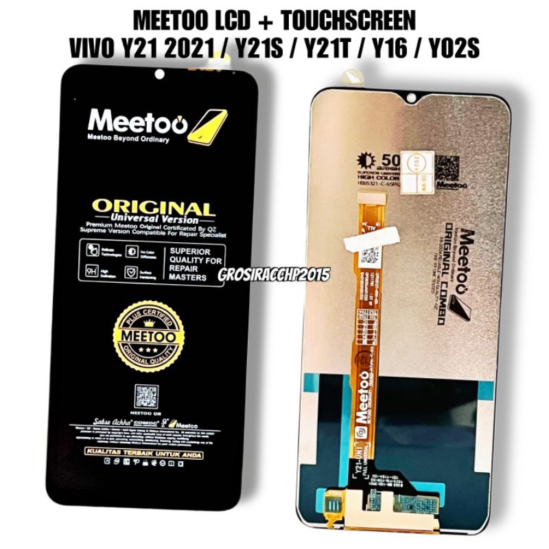 Jual MEETOO LCD + TOUCHSCREEN COMPATIBLE FOR VIVO Y16 / Y20 / Y21S ...