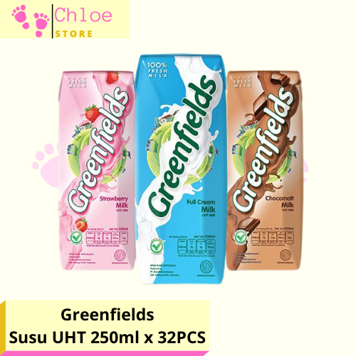 Jual Susu Greenfields UHT 250 ml x 32 pcs | Shopee Indonesia